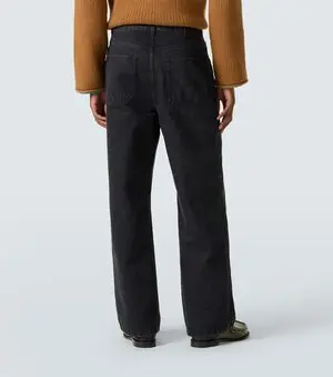 Loewe Anagram Wide-leg Jeans - Black
