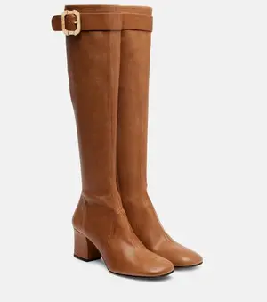 Miu Miu Leather Knee-high Boots - Brown