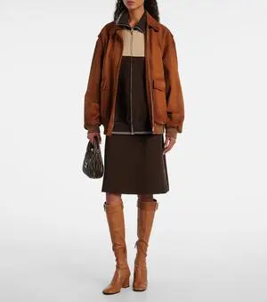 Miu Miu Leather Knee-high Boots - Brown