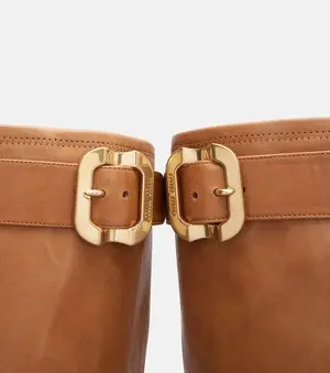 Miu Miu Leather Knee-high Boots - Brown