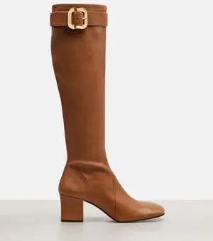 Miu Miu Leather Knee-high Boots - Brown
