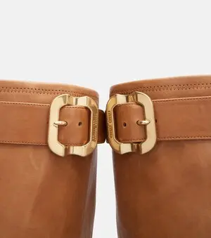 Miu Miu Leather Knee-high Boots - Brown