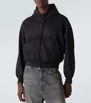Balenciaga Cotton Jersey Zip-up Hoodie