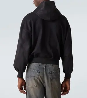 Balenciaga Cotton Jersey Zip-up Hoodie