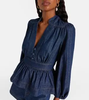 Zimmermann Awaken Denim Blouse