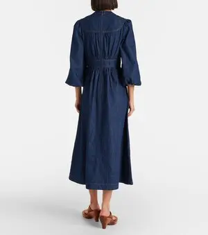 Zimmermann Awaken Denim Midi Dress