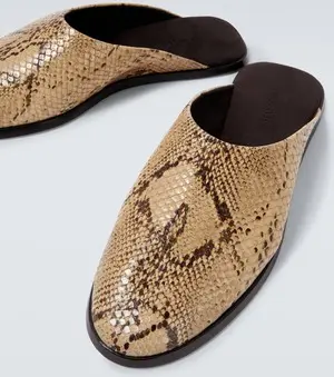 Fear Of God Snake-effect Leather Mules