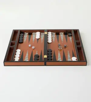 Jonathan Adler Zebra Lacquered Backgammon Set
