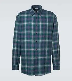 Auralee Checked Wool Shirt