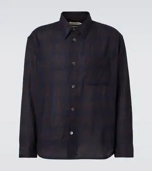 FRAME Plaid Wool Shirt - Blue