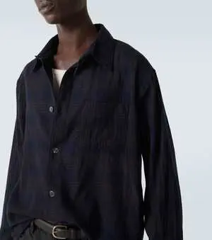 FRAME Plaid Wool Shirt - Blue