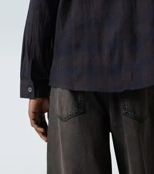 FRAME Plaid Wool Shirt - Blue