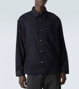 FRAME Plaid Wool Shirt - Blue