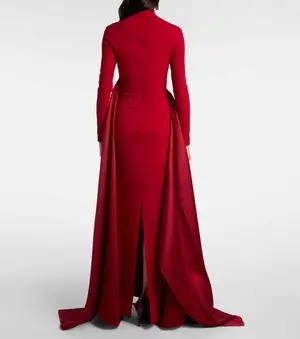 Solace London Olivia Satin-trimmed Gown - Red