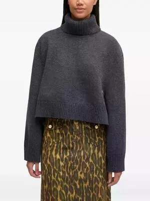 GANNI Turtleneck Sweater - Grey