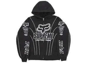 Supreme Fox Racing Zip Up Hooded Sweatshirt