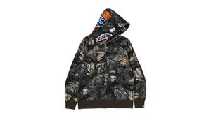 A BATHING APE Tree Edge Camo Shark Full Zip Hoodie