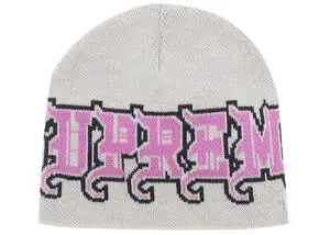 Supreme Outline Beanie - White