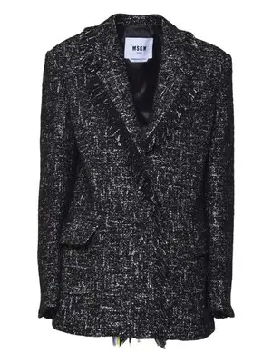MSGM Blazer With Fringed Edge