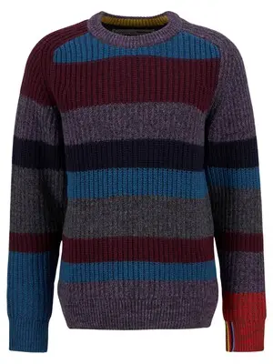 PAUL SMITH LOVES BARBOUR Striped Roundneck Sweater