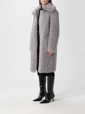 Patrizia Pepe Fur Coat - Pearl