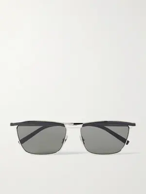 Saint Laurent Joe Square-frame Sunglasses - Silver