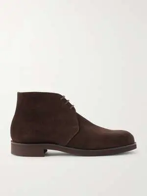 George Cleverley Nathan Suede Chukka Boots - Dark Brown
