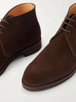 George Cleverley Nathan Suede Chukka Boots - Dark Brown