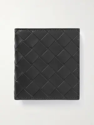 Bottega Veneta Intrecciato Leather Billfold Wallet - Black