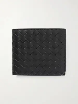 Bottega Veneta Intrecciato Leather Billfold Wallet - Black