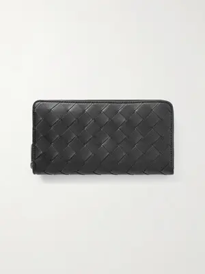 Bottega Veneta Intrecciato Leather Wallet - Black