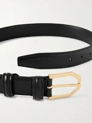 Anderson's Leather Belt With Gold-tone Buckle