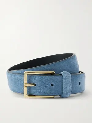Anderson's Suede Belt - Blue