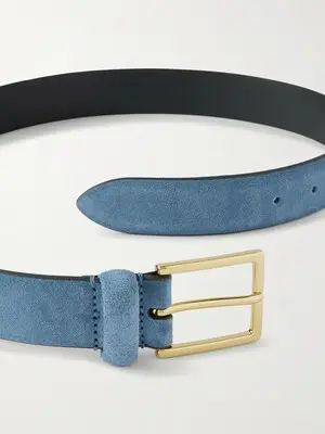 Anderson's Suede Belt - Blue