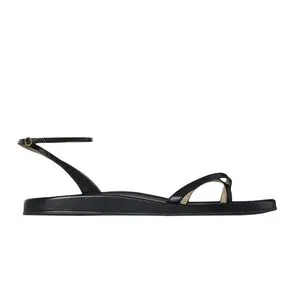 THE ROW Hugh Ankle Strap Sandal - Black