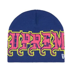 Supreme New Era Outline Beanie - Blue