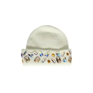MELROSE HIGH Crown Of Cairo Beanie - White
