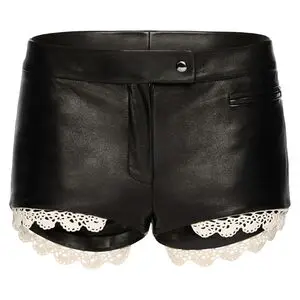 Magda Butrym Leather Shorts - Black