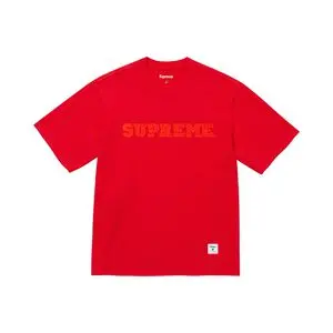 Supreme Collegiate Appliqué Short-sleeve Top - Red