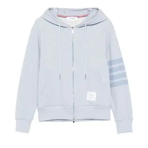 Thom Browne Loopback Zip Up Hoodie