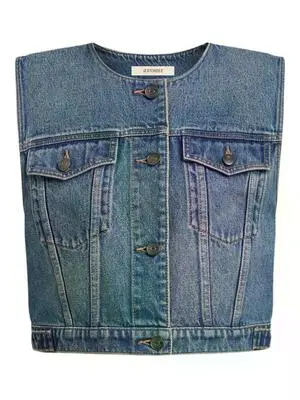 12 STOREEZ Denim Vest - Blue