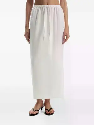 12 STOREEZ Drawstring-waist Linen Skirt