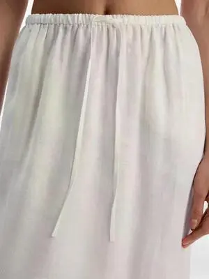 12 STOREEZ Drawstring-waist Linen Skirt