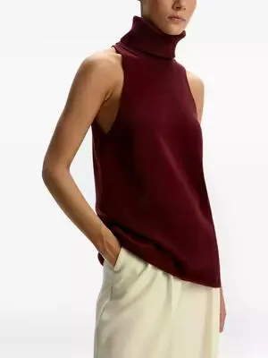 12 STOREEZ Roll-neck Sleeveless Sweater