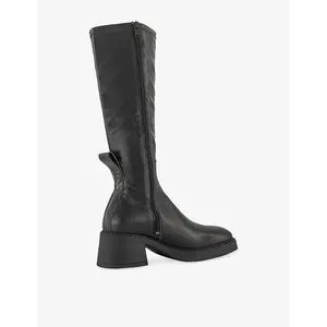 MIISTA Margit Leather Heeled Knee-high Boots