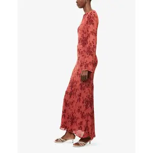 REFORMATION Esra Floral-embroidered Woven Maxi Dress