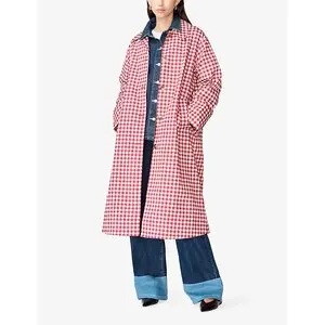 OMNES Charleston Gingham Woven Trench Coat