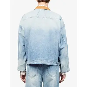 Rhude Logo Cord Collar Denim Jacket