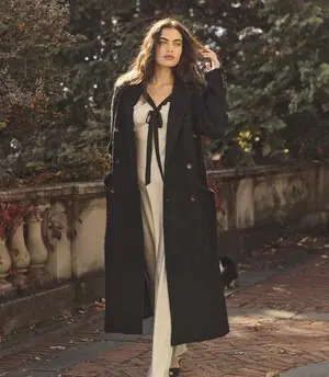 DÔEN Wilhelmina Bouclé Tweed Coat - Black
