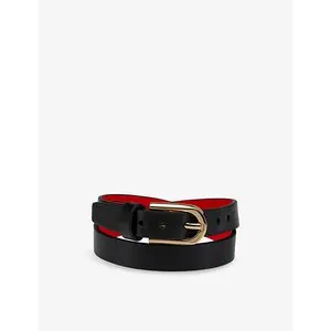 CHRISTIAN LOUBOUTIN Bettina Doubled Leather Bracelet - Black/gold